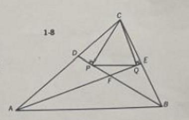 Solved 1-8 Given any ABC,AE bisects ∠BAC,BD bisects ∠ABC, | Chegg.com