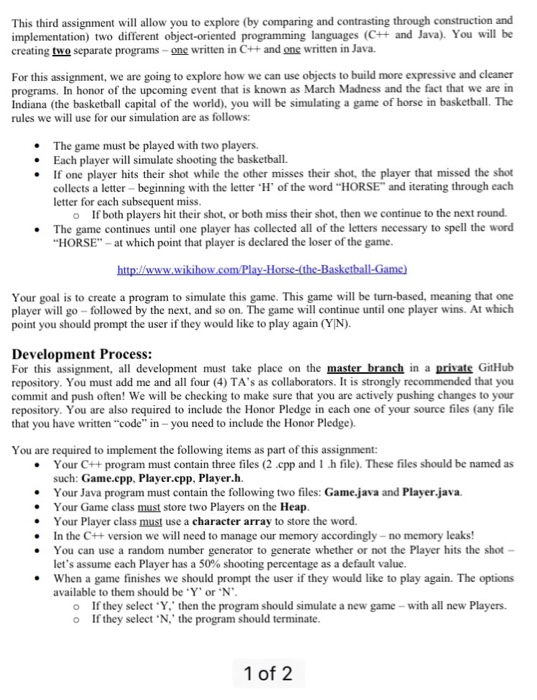 Solved This third assignment will allow you to explore (by | Chegg.com