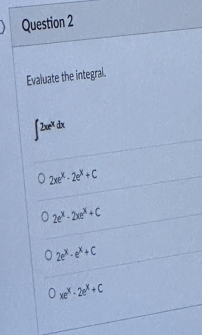 Solved Question 2Evaluate the | Chegg.com
