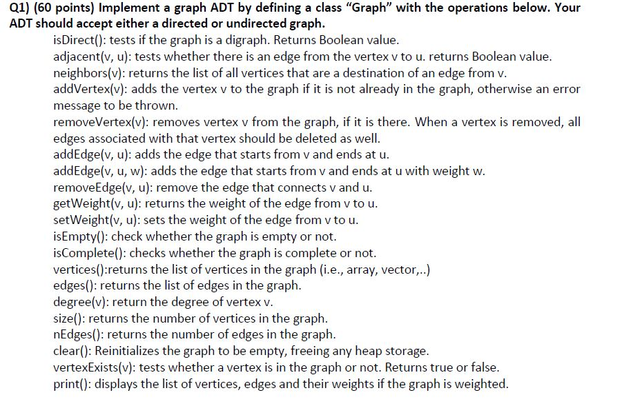 Java implementation is required for both | Chegg.com
