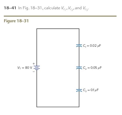 Solved 18-41 ﻿In Fig. 18-31, ﻿calculate Vc1,Vc2, ﻿and | Chegg.com