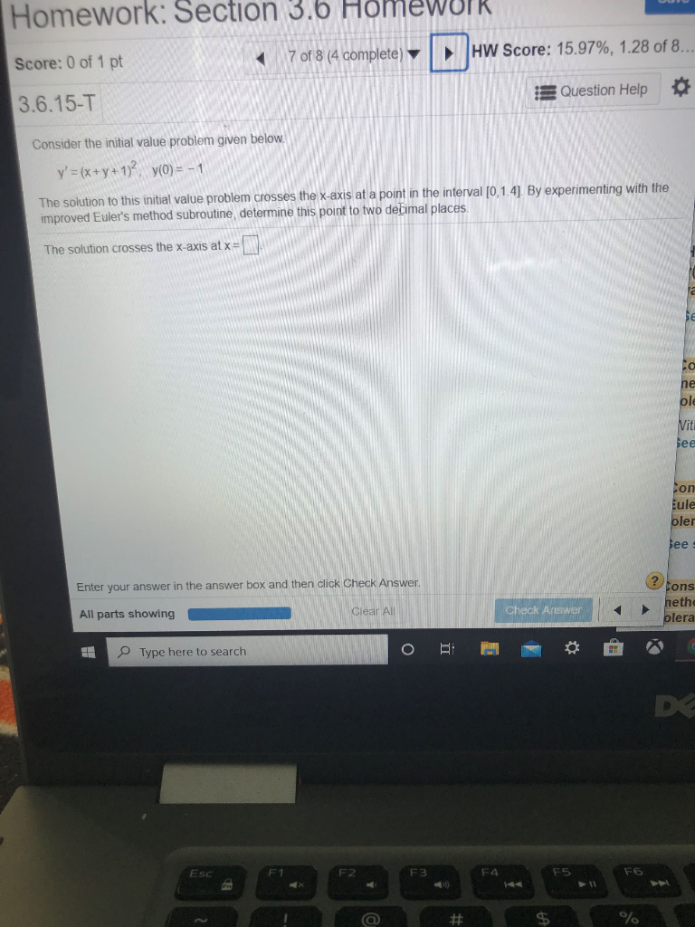 Solved Homework Section 3 6 Homewuik Hw Score 15 97 1 28