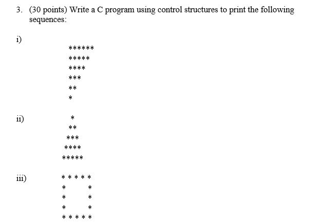 Solved 3. (30 points) Write a C program using control | Chegg.com