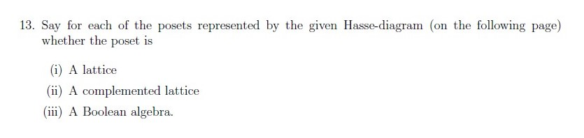 Solved 13 Say For Each Of The Posets Represented By The 