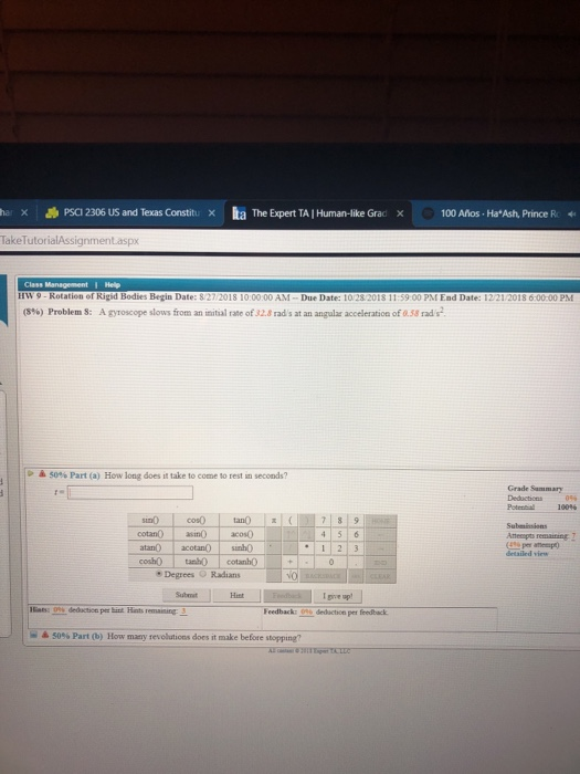 Solved he × PSCI 2306 us and Texas Constitu la The Expert TA | Chegg.com