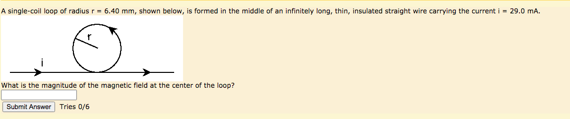 Solved A single-coil loop of radius r = 6.40 mm, shown | Chegg.com