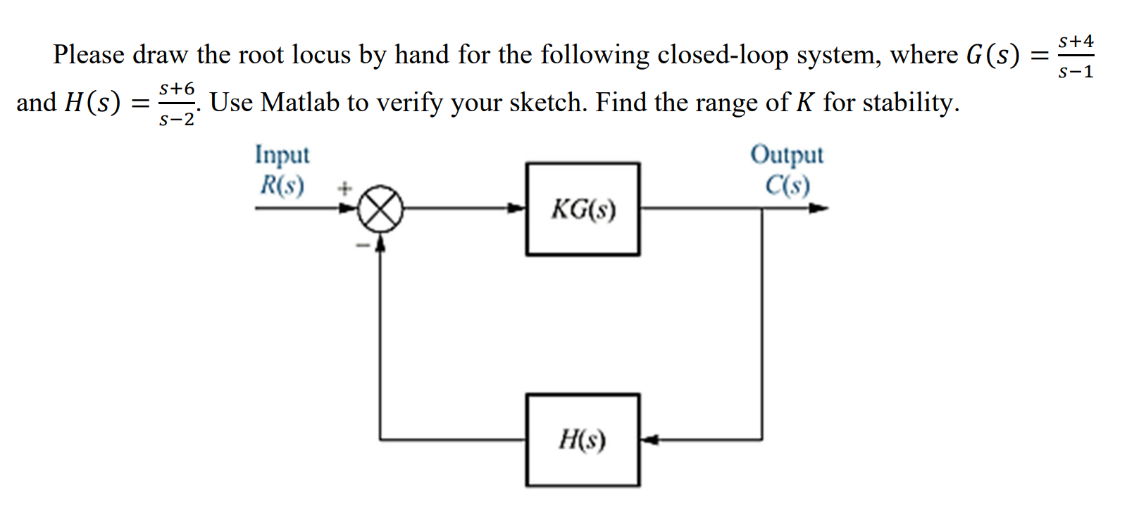 Solved Please draw the root locus by hand for the following | Chegg.com