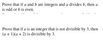 Solved Prove that if a and b are integers and a divides b, | Chegg.com