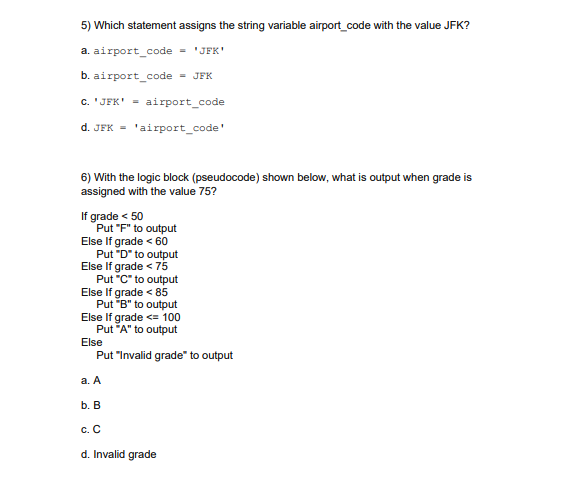 Solved 1) The value of y is 12 after the following code is | Chegg.com