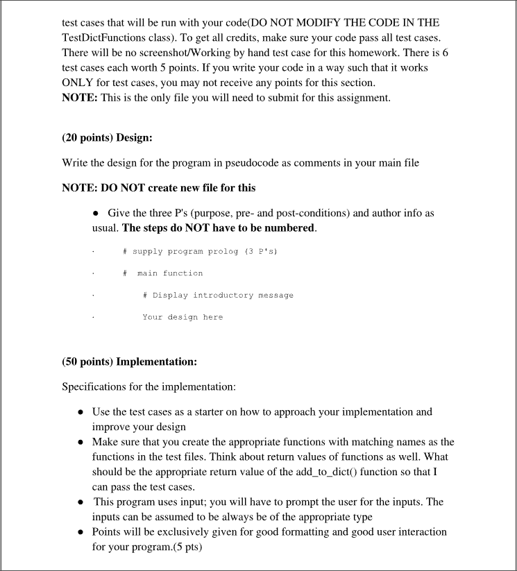 Solved Assignment total points = Design ( 20 points) + Runs | Chegg.com