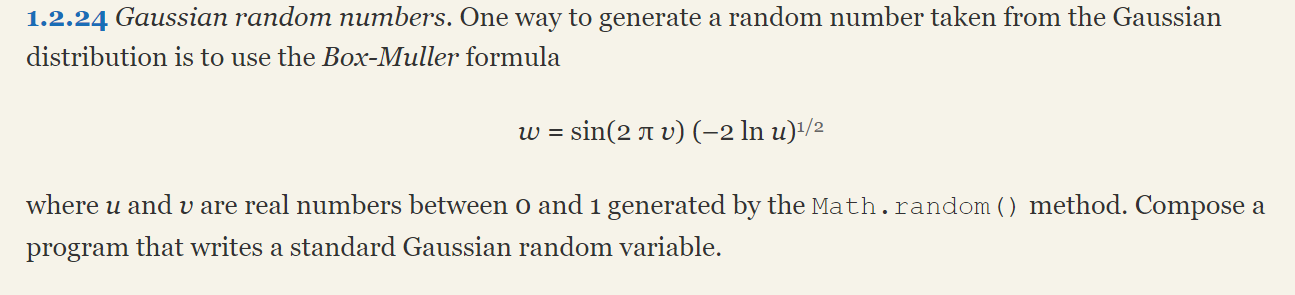 Gaussian random values. Experiment with the following | Chegg.com