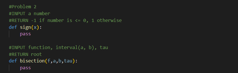 Solved Problem 2 Bisection In This Problem Youll Implement