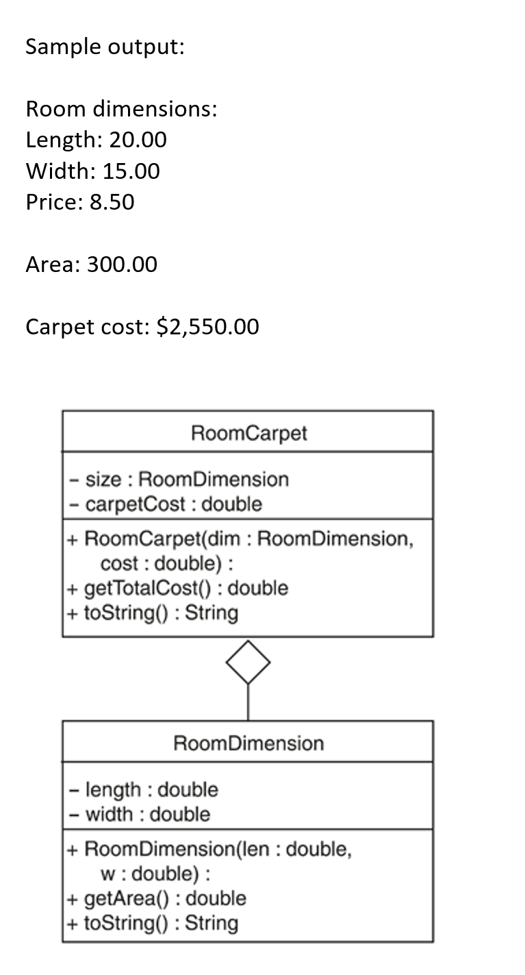 Solved Carpet Calculator Note: This assignment is #3 in | Chegg.com