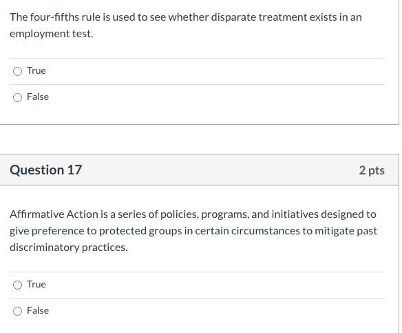 Solved The four-fifths rule is used to see whether disparate | Chegg.com
