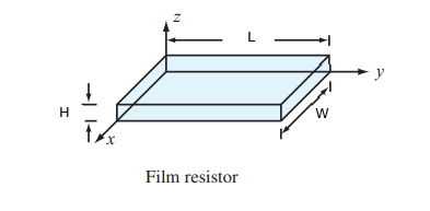 Solved A thin-film resistor made of germanium is 3 mm in | Chegg.com