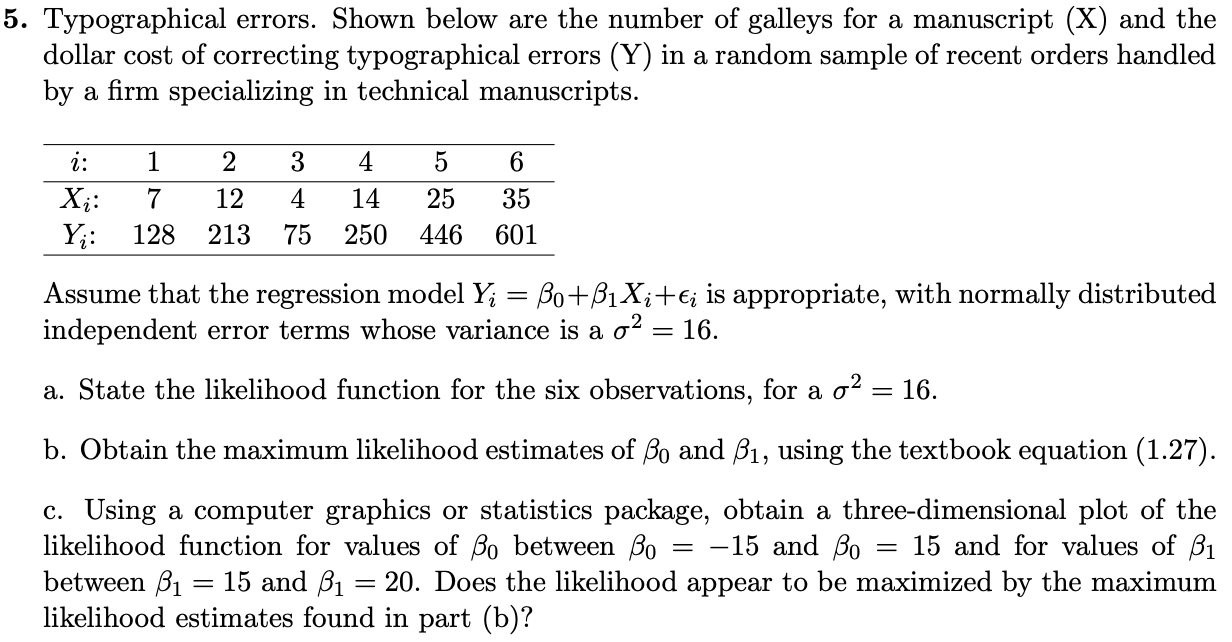 5. Typographical errors. Shown below are the number | Chegg.com