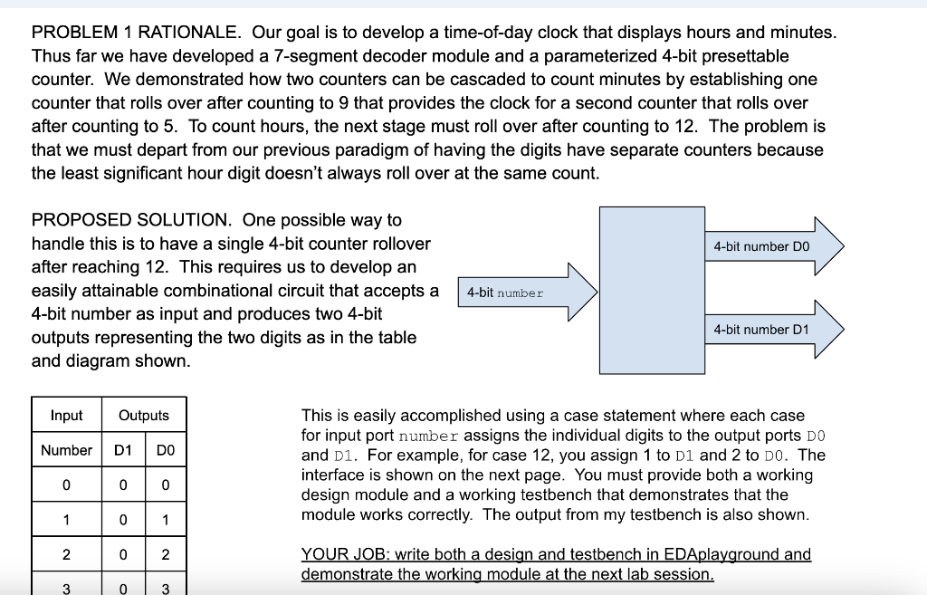 Solved LAB PREP FOR PHASE 3 OF THE TIME-OF-DAY CLOCK Here's | Chegg.com