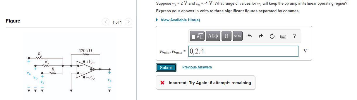 Solved Consider the inverting-summing amplifier in | Chegg.com