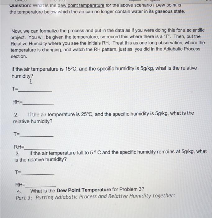 Solved Question: vnat is the dew point temperature for the | Chegg.com