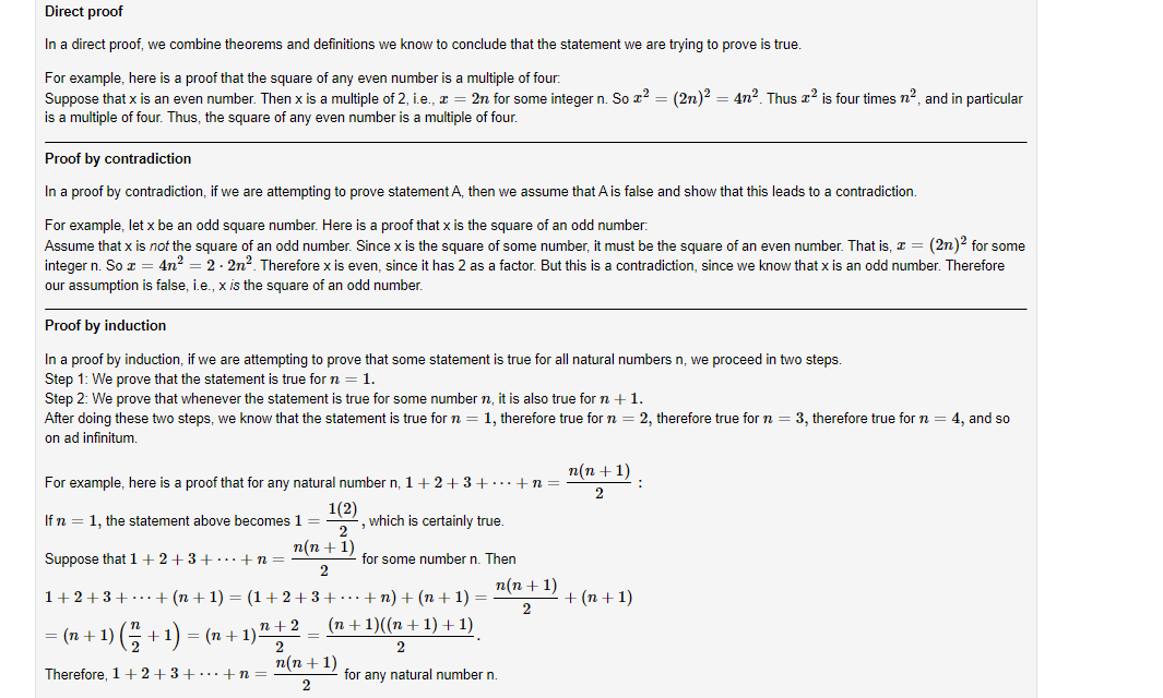 Solved Direct proof In a direct proof, we combine theorems | Chegg.com