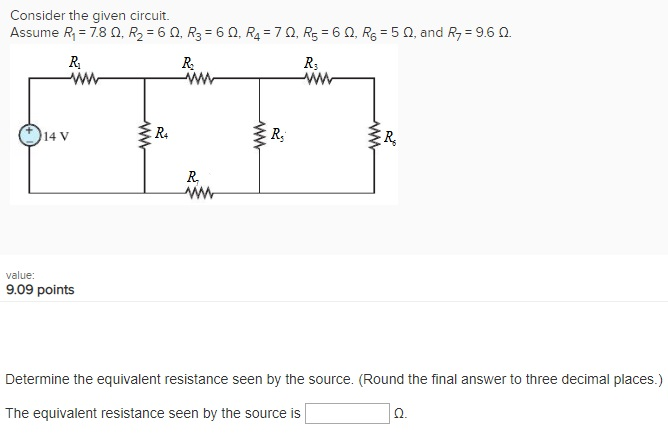 Solved Consider the given circuit. Assume R4 = 7.8 Q, R2 = | Chegg.com
