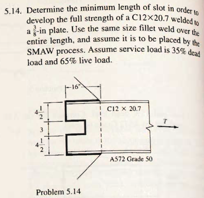 For 5.14 : 1) Check the maximum and minimum weld | Chegg.com
