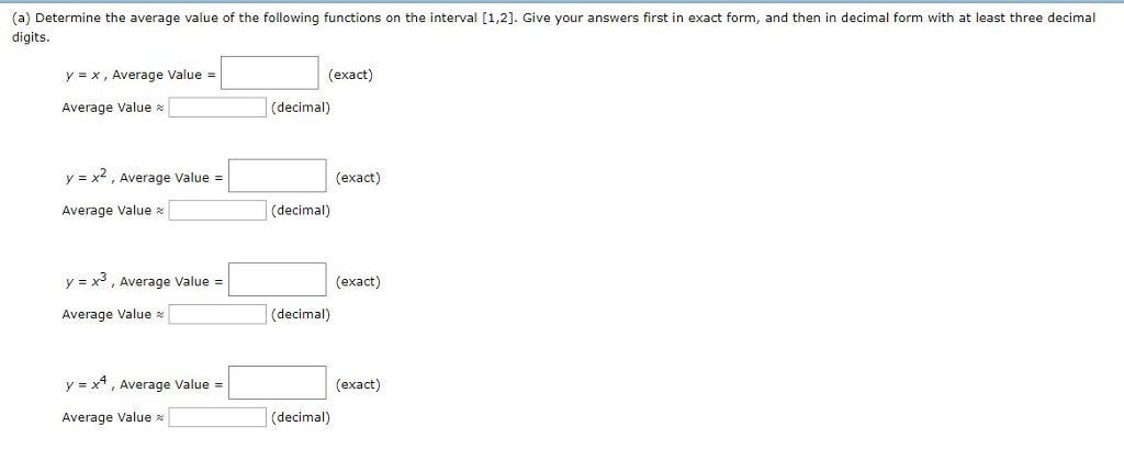 Solved (a) Determine the average value of the following | Chegg.com