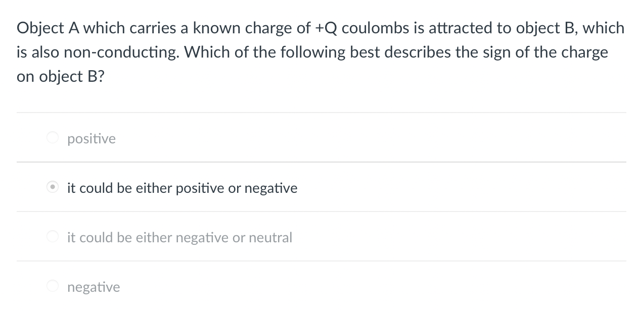 Solved Object A which carries a known charge of +Q coulombs | Chegg.com