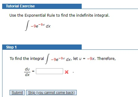 Solved Tutorial Exercise Use the Exponential Rule to find | Chegg.com