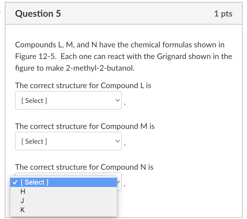 Solved Compounds L,M, and N have the chemical formulas shown | Chegg.com