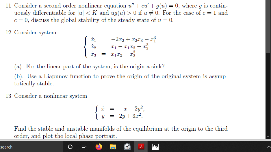 Solved 11 Consider a second order nonlinear equation u" + | Chegg.com