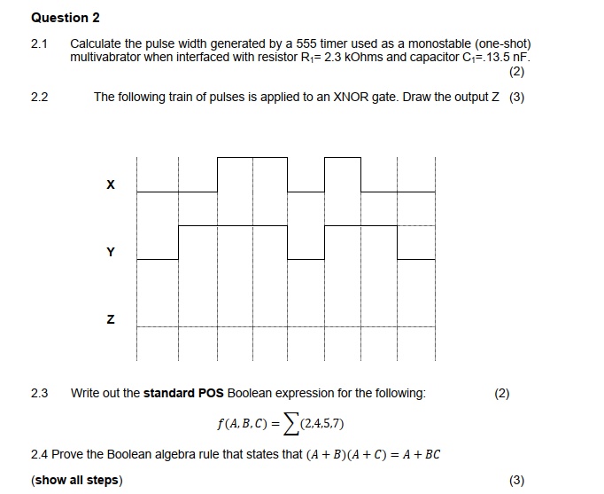 Solved 2.3 ﻿Write out the standard POS Boolean expression | Chegg.com
