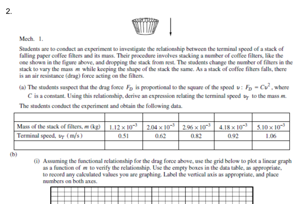 Mech. 1. Students are to conduct an experiment to | Chegg.com