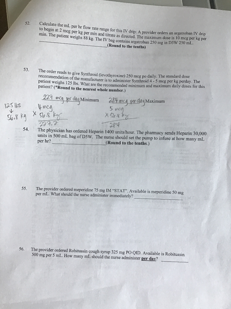 Solved 46. The provider ordered heparin 4000 units | Chegg.com