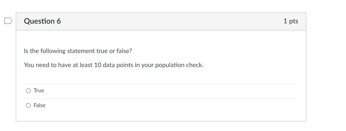Solved Is the following statement true or false? You need to | Chegg.com