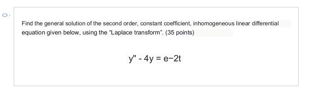 Find the general solution of the second order, | Chegg.com