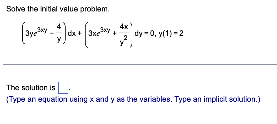 Solved Solve the initial value problem. | Chegg.com