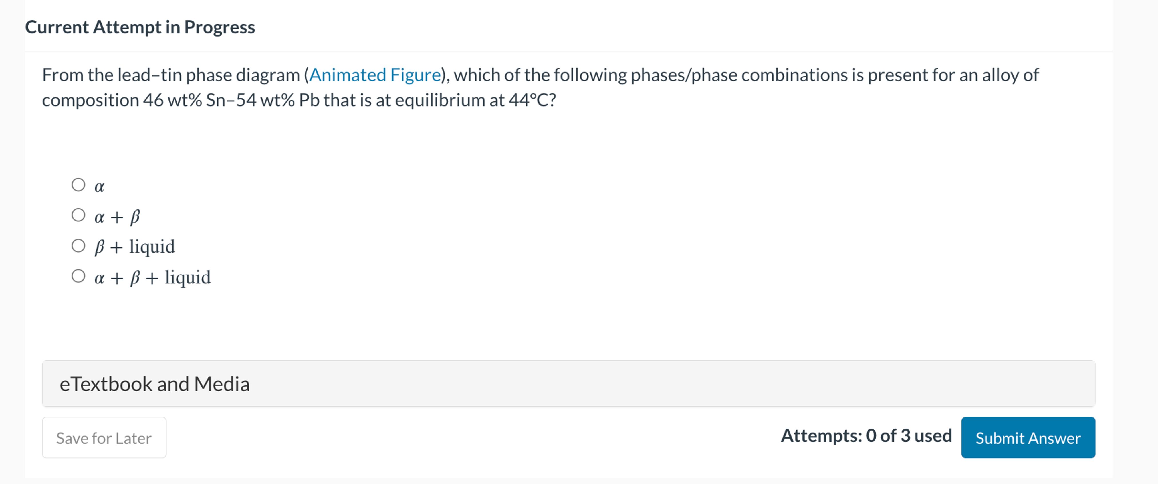 Solved Current Attempt in ProgressFrom the lead-tin phase | Chegg.com