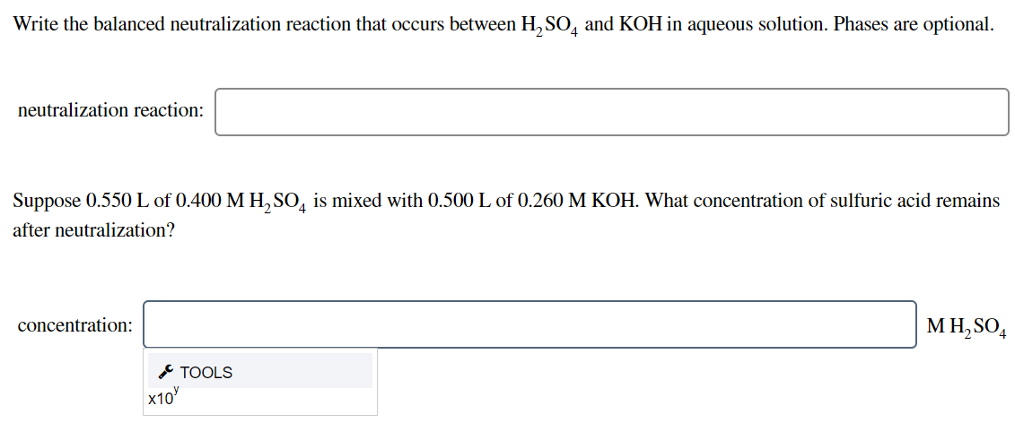Solved Write the balanced neutralization reaction that | Chegg.com