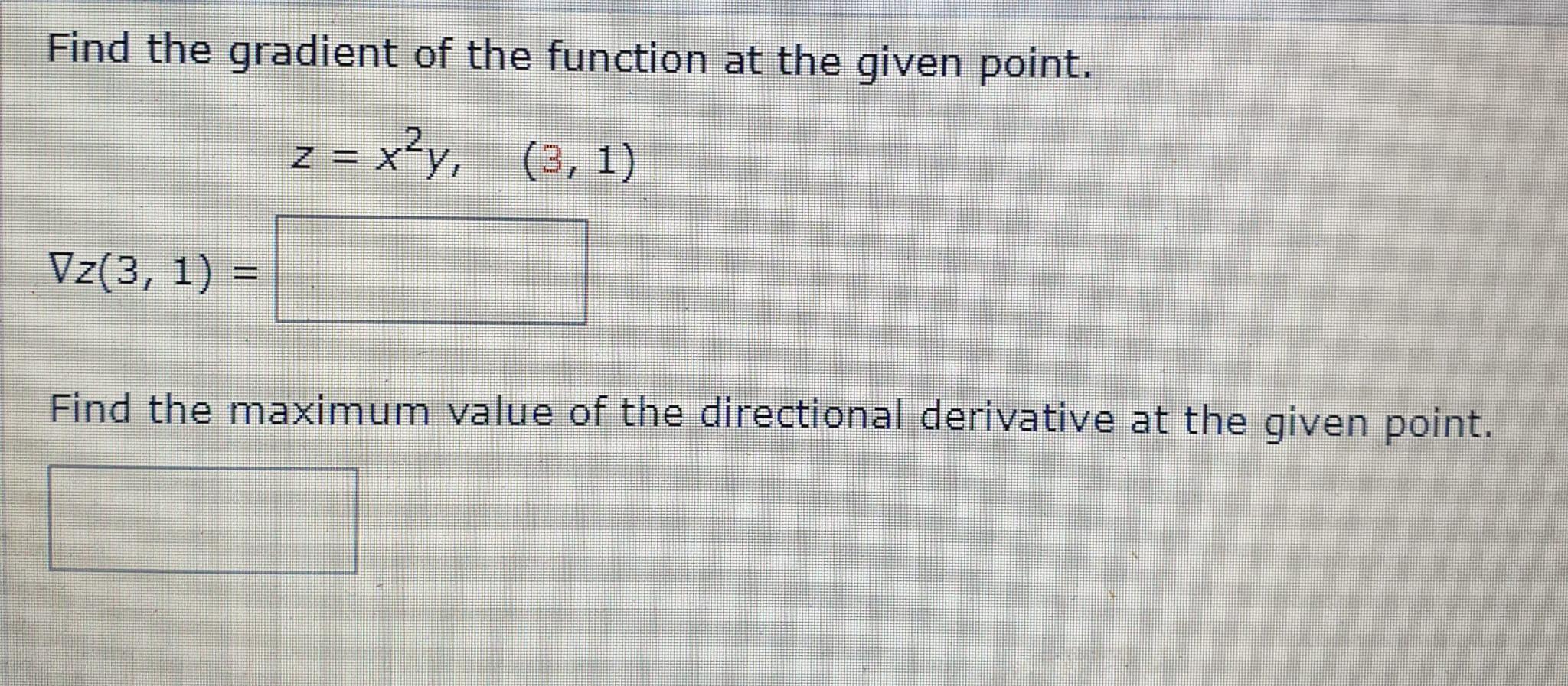 Solved Find the gradient of the function at the given point. | Chegg.com