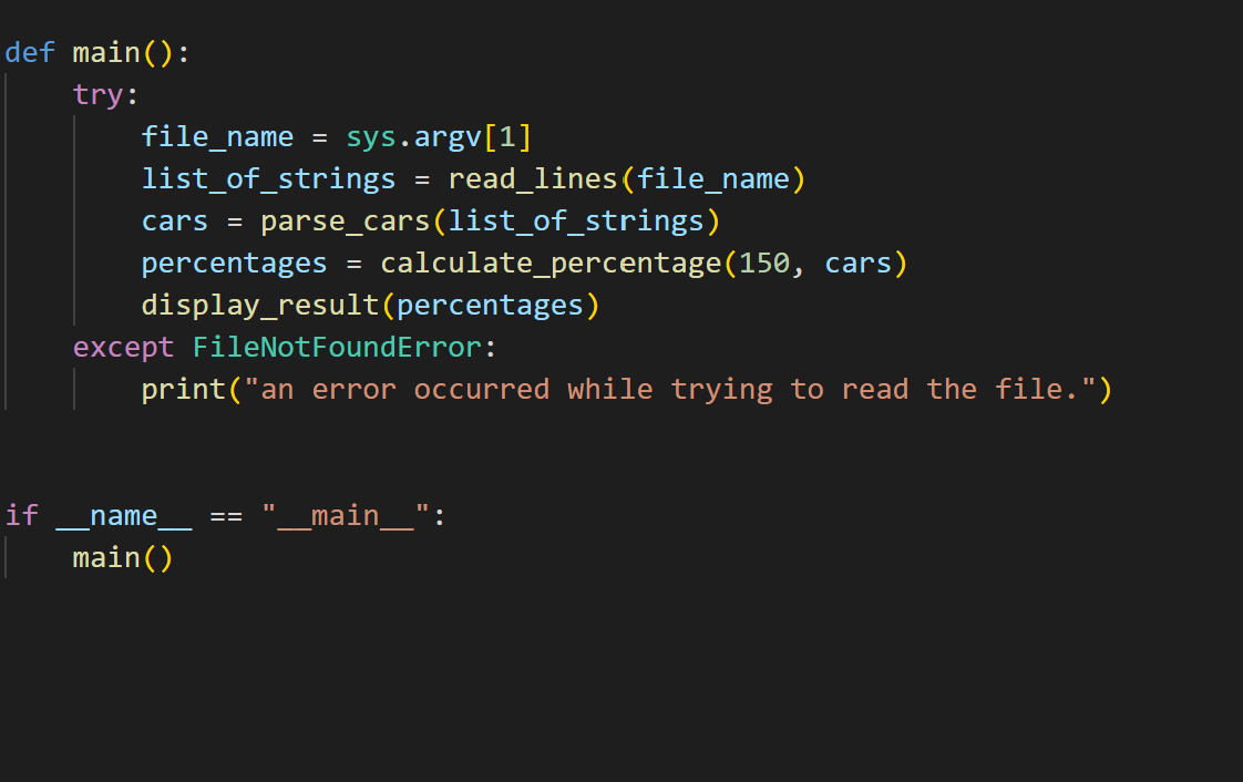 Solved Could you fix my code to print percentages depends on | Chegg.com