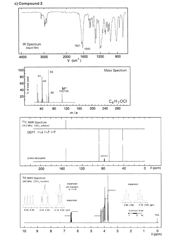 5. ﻿Using the spectral data provided determine the | Chegg.com