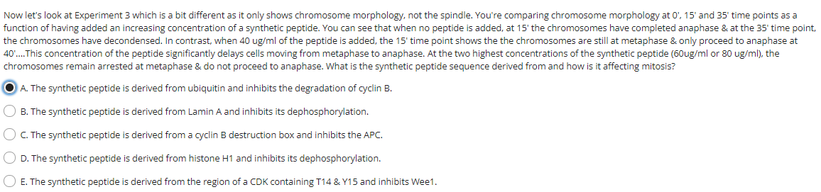 Solved Now let's look at Experiment 3 which is a bit | Chegg.com