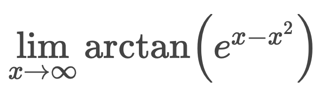 Solved limx→∞arctan(ex−x2) | Chegg.com