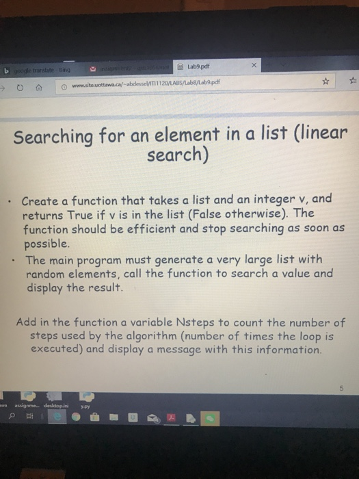 Solved Lab9pdf Ο Siteuottawaca Abdesseliti