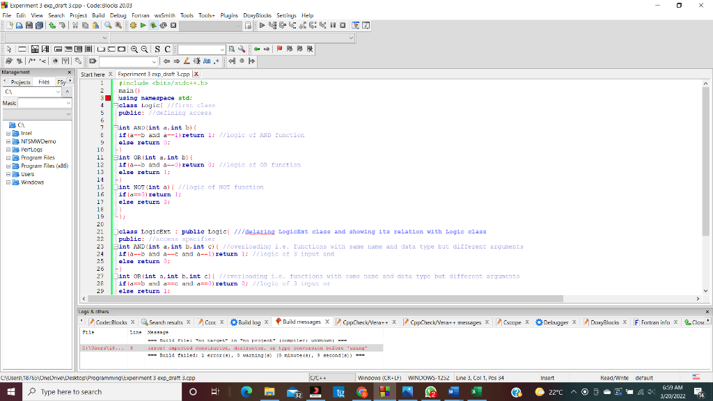 Solved Can you solve this error. Program is below please | Chegg.com