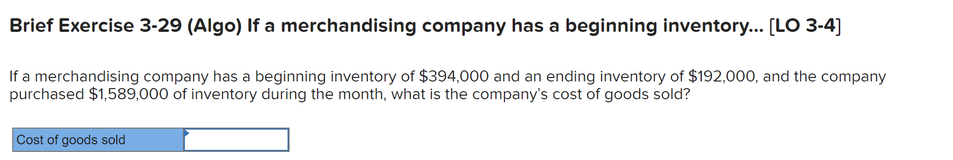 Solved Brief Exercise 3-29 (Algo) If a merchandising company | Chegg.com