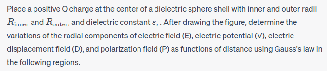 Solved Place a positive Q charge at the center of a | Chegg.com