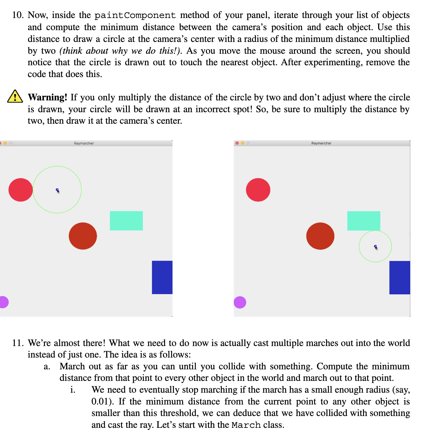 RaymarcherRunner.java1 usage Qoverride public void | Chegg.com