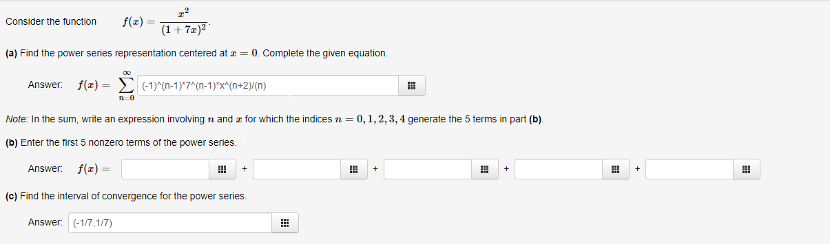 Solved Consider the function f(x) 22 (1 + 722 (a) Find the | Chegg.com
